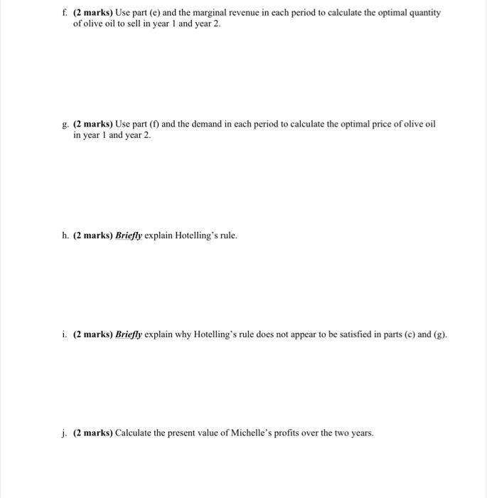 Solved (20 marks) (Chapter 10 ) Michelle produced 400 units | Chegg.com