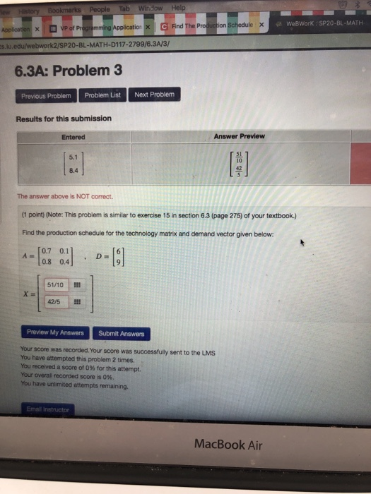 Solved History Bookmarks People Tab Window Help WebWork | Chegg.com