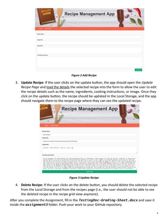 Solved In this assignment, you will create a Recipe | Chegg.com