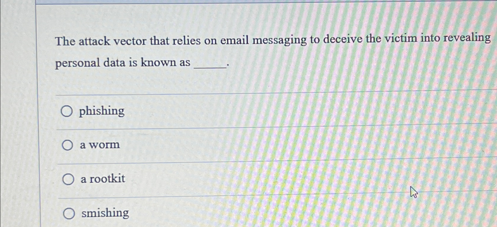 Solved The attack vector that relies on email messaging to | Chegg.com