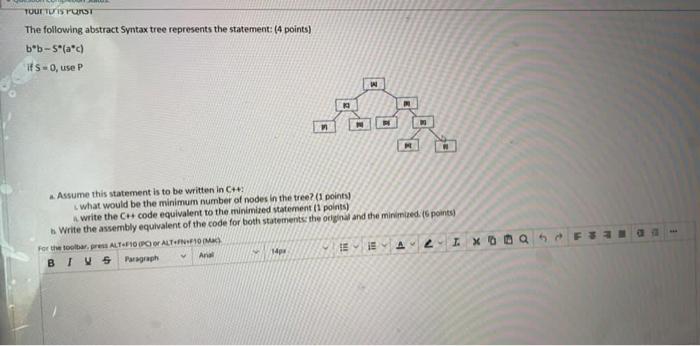 TUUTTUISTUS The following abstract Syntax tree | Chegg.com