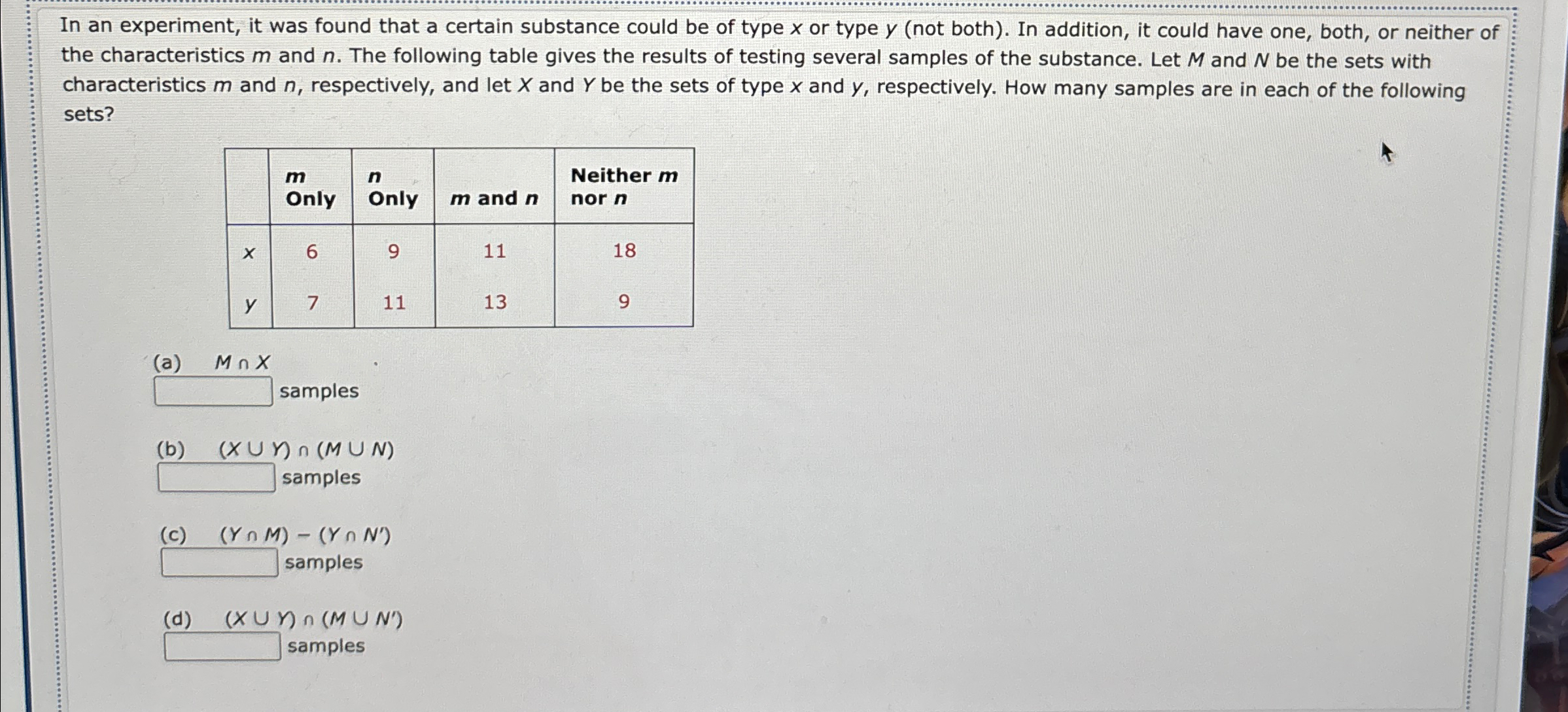 Solved In an experiment, it was found that a certain | Chegg.com