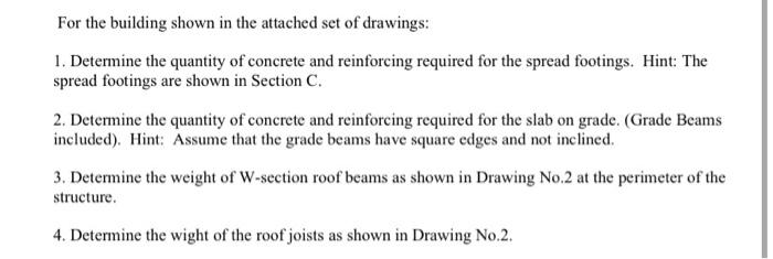Solved For the building shown in the attached set of | Chegg.com