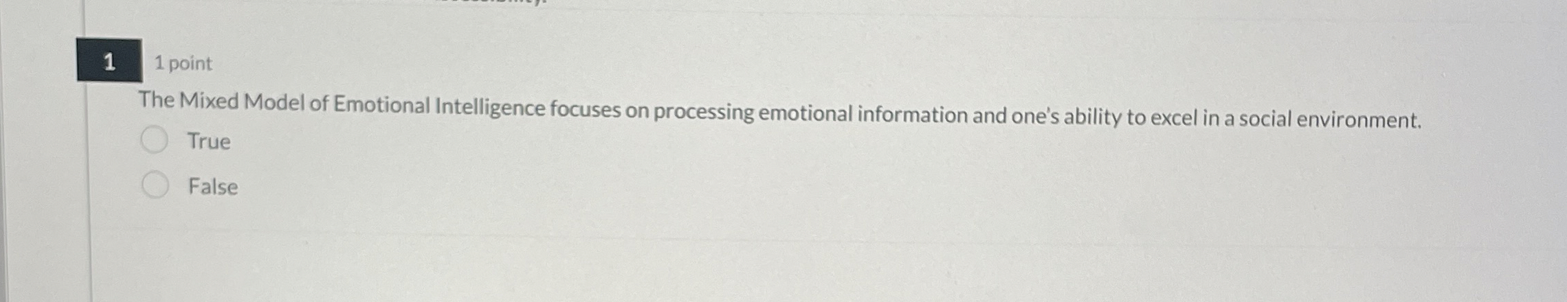 Solved 11 ﻿pointThe Mixed Model of Emotional Intelligence | Chegg.com
