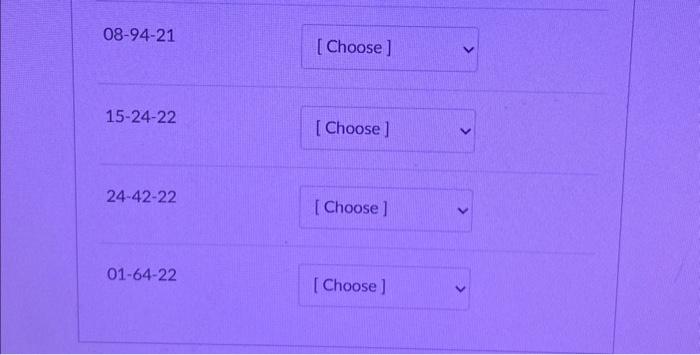 Solved Using terminal filing, match the following numbers in | Chegg.com