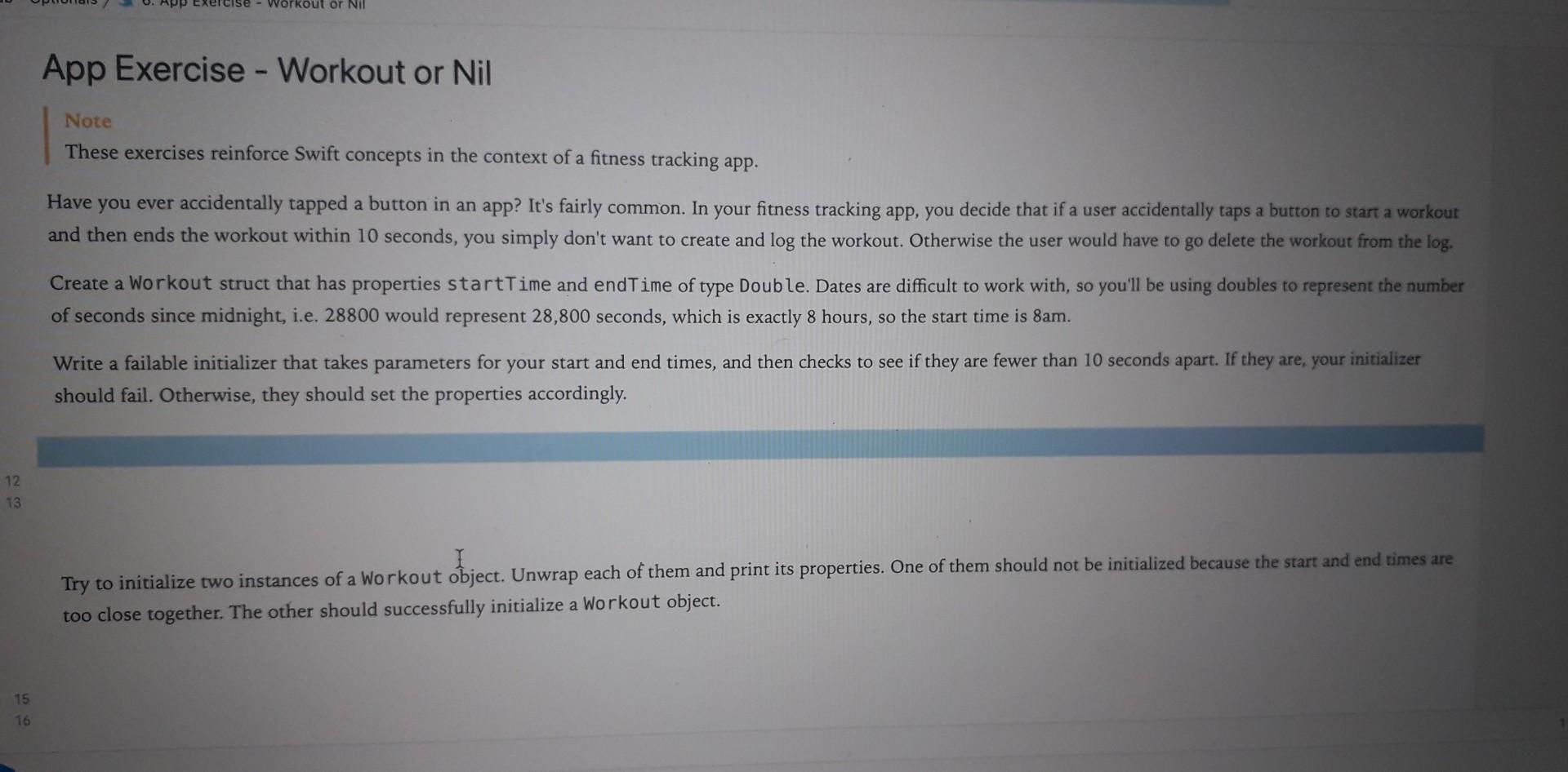 Solved App Exercise - Workout or Nil Note These exercises | Chegg.com