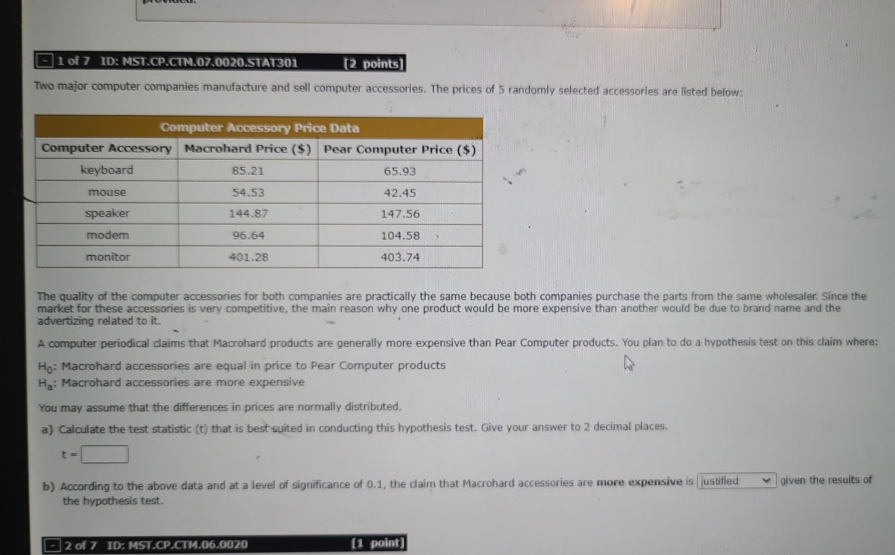 Solved Two major computer companies manufacture and sell | Chegg.com