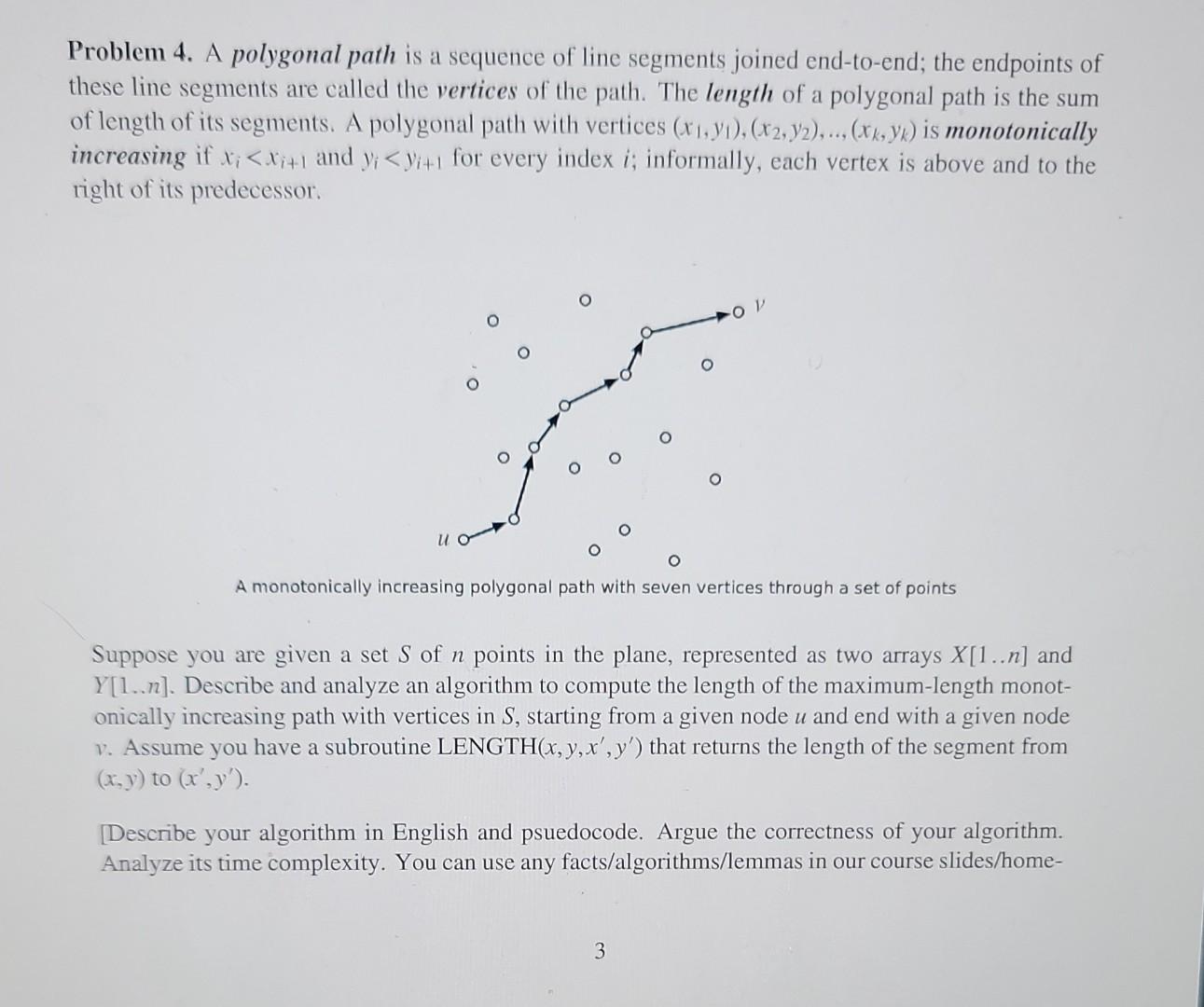 Solved Problem 4. A polygonal path is a sequence of line | Chegg.com