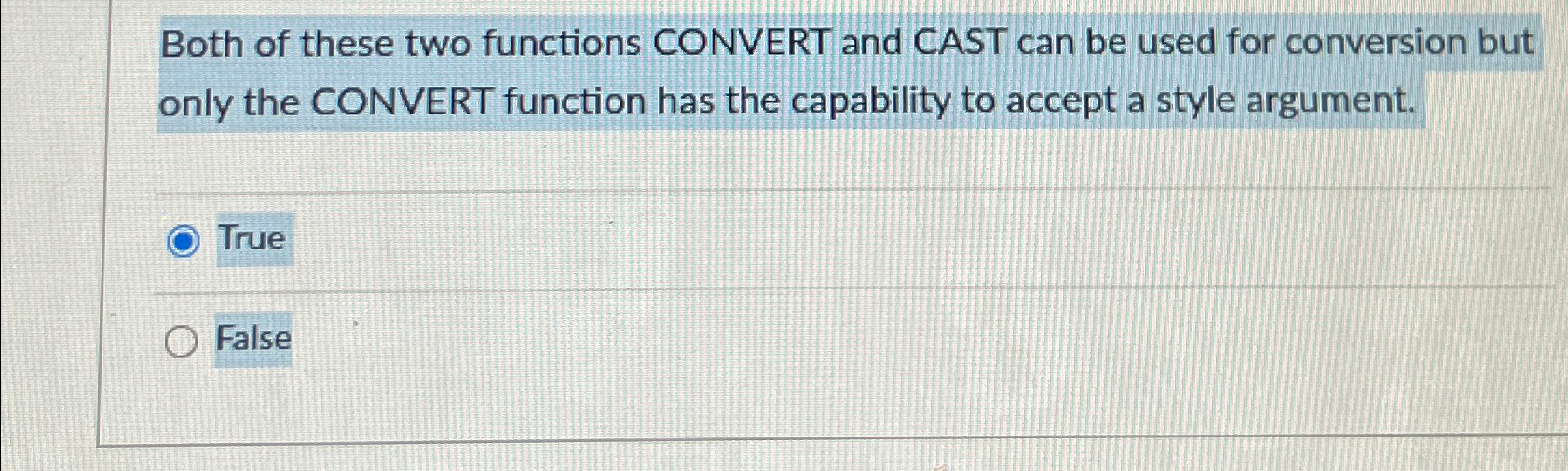 Solved Both of these two functions CONVERT and CAST can be | Chegg.com