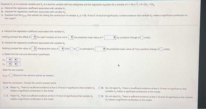 Solved Suppose X1 is a numerical variable and X2 is a | Chegg.com