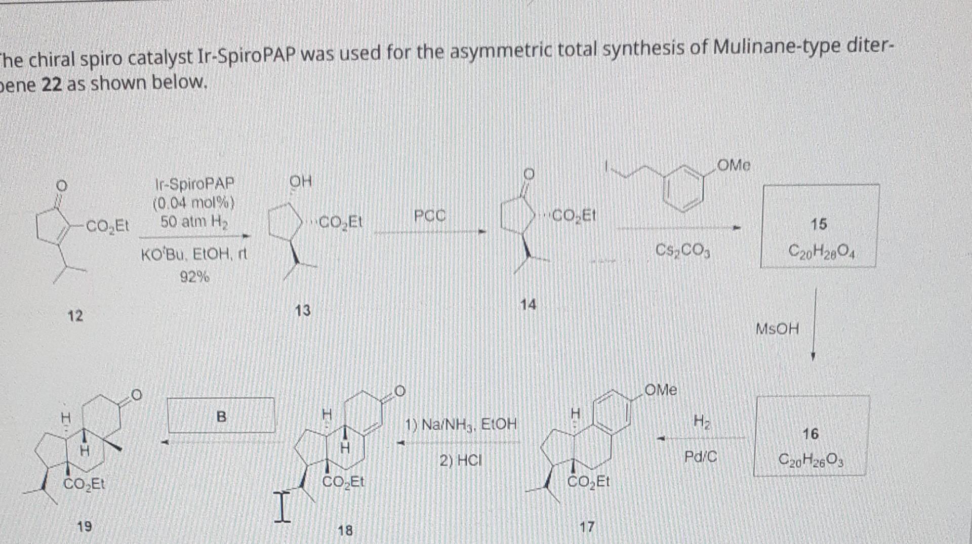Solved he chiral spiro catalyst Ir-SpiroPAP was used for the | Chegg.com