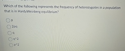 Solved Which of the following represents the frequency of | Chegg.com