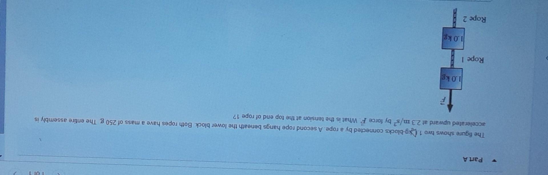 Solved 1 OT Part A The figure shows tvo 10g-blocks connected | Chegg.com