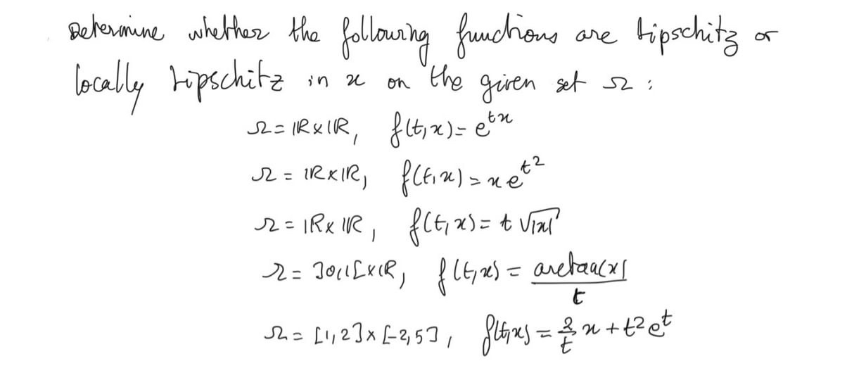 Solved Determine Whether The Following Functions Are 