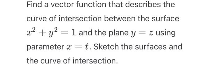 Solved Find a vector function that describes the curve of | Chegg.com