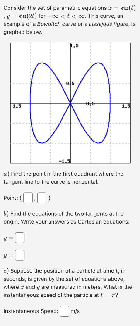 Solved Consider the set of parametric equations | Chegg.com