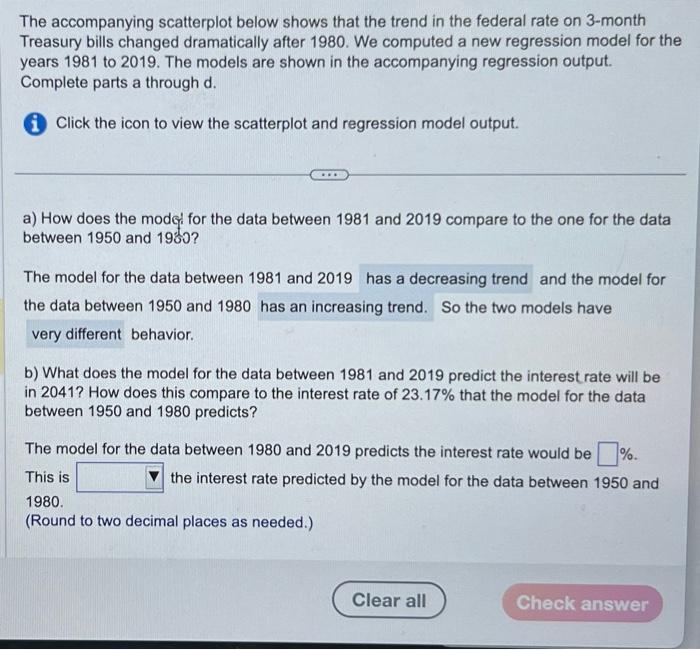 Solved The accompanying scatterplot below shows that the | Chegg.com
