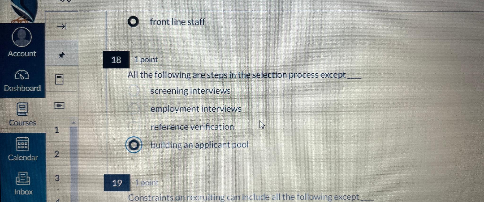 Solved Courses1181 ﻿pointAll the following are steps in the | Chegg.com