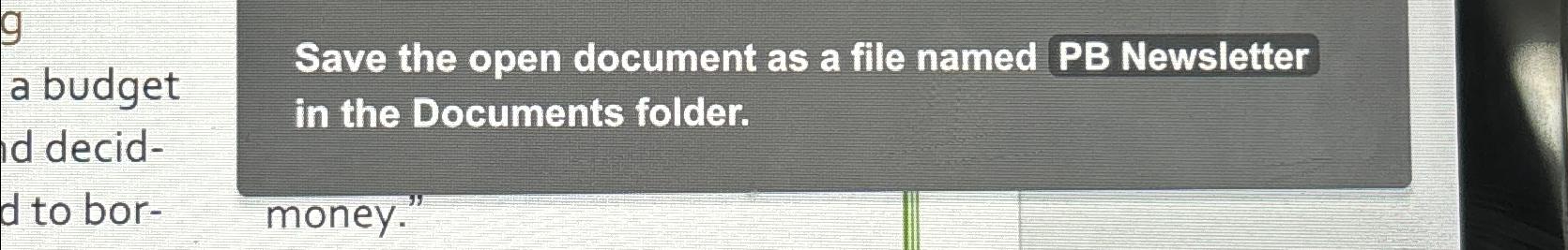 Solved Save the open document as a file named PB Newsletter | Chegg.com