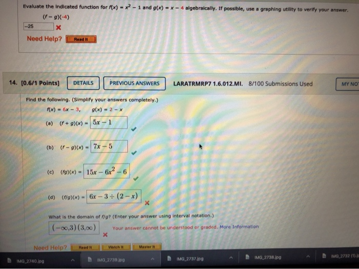 Solved Evaluate The Indicated Function For F X X2 1 And