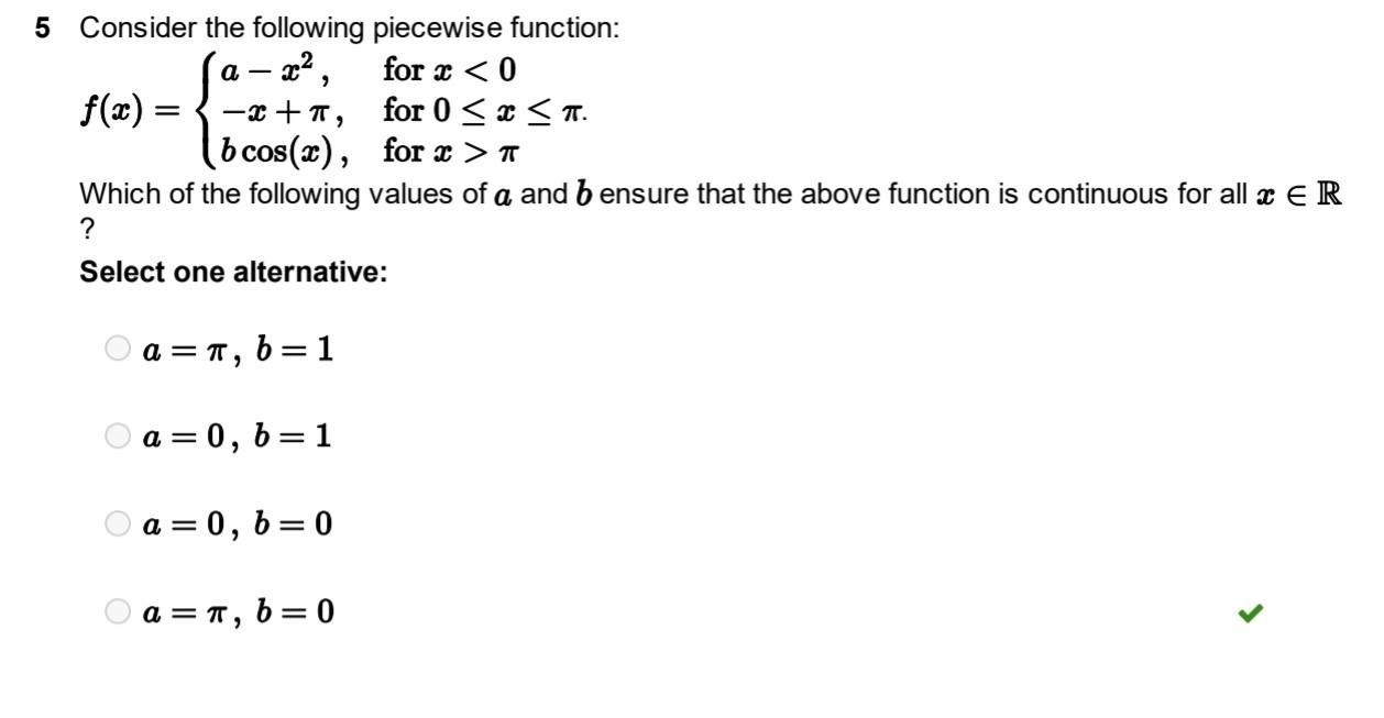 Solved 5 Consider the following piecewise function: | Chegg.com