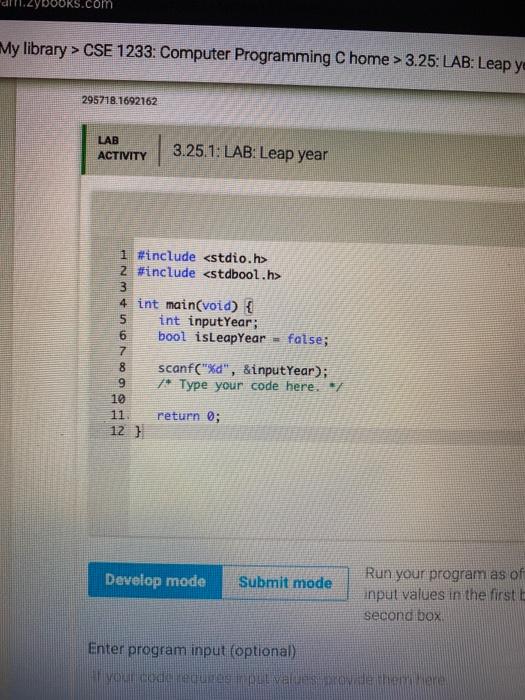 Solved -ybooks.com My library > CSE 1233: Computer | Chegg.com