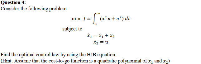 Question 4:Consider the following | Chegg.com
