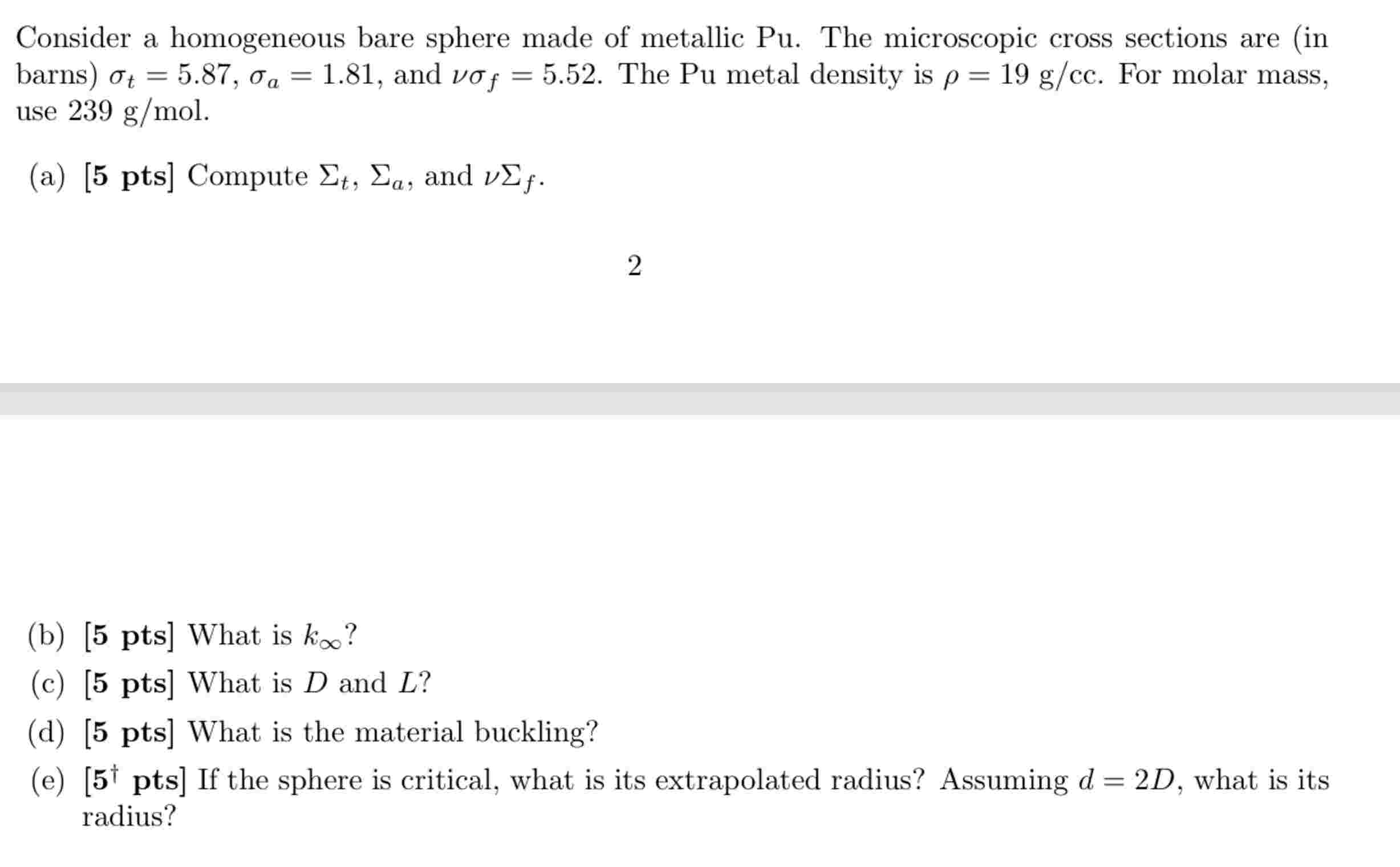 Solved Consider a homogeneous bare sphere made of metallic | Chegg.com