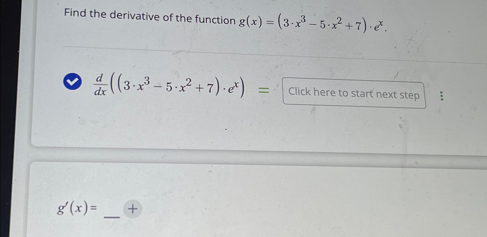 Solved Find the derivative of the function | Chegg.com