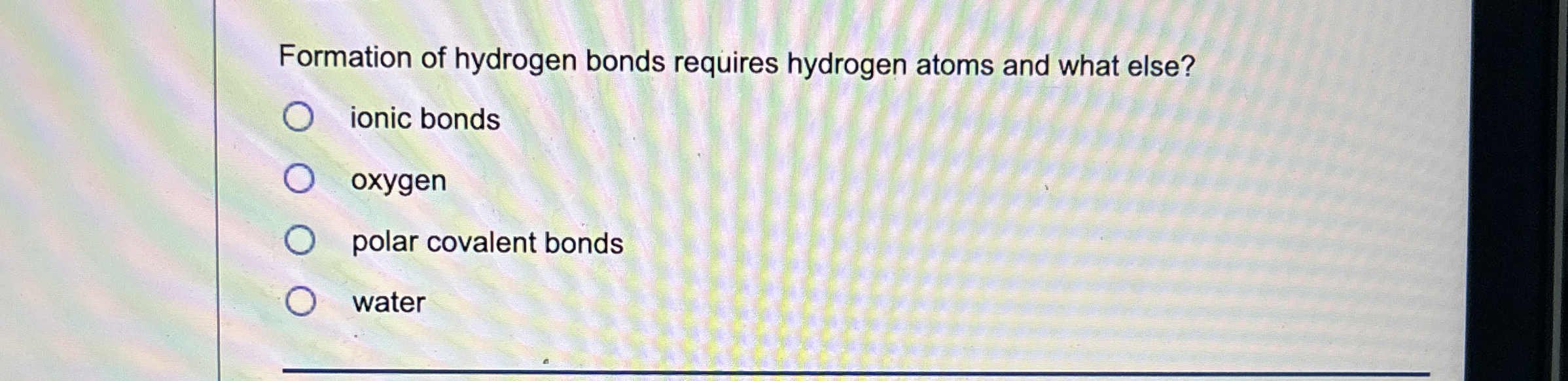 Solved Formation of hydrogen bonds requires hydrogen atoms | Chegg.com Solved Formation of hydrogen bonds requires hydrogen atoms | Chegg.com