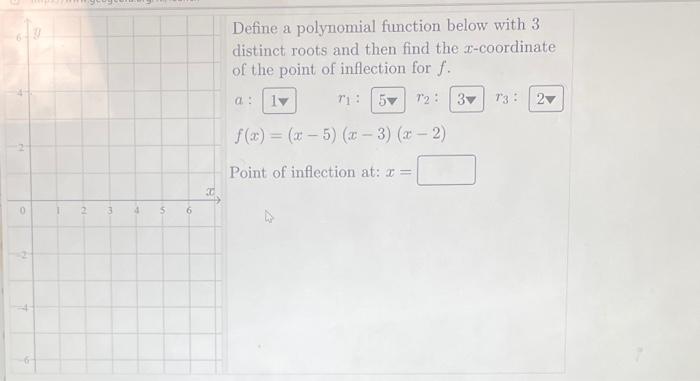 Solved Define a polynomial function below with 3 distinct | Chegg.com