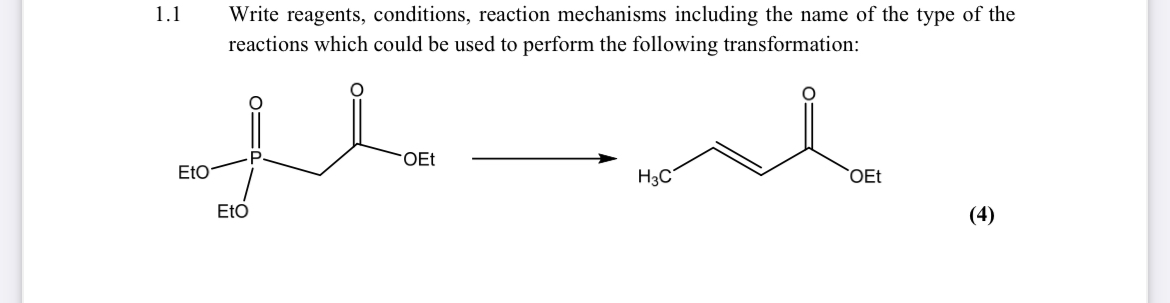 Solved 1.1 ﻿Write reagents, conditions, reaction mechanisms | Chegg.com