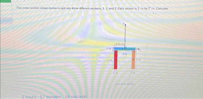 The cross section shown below is split into three | Chegg.com