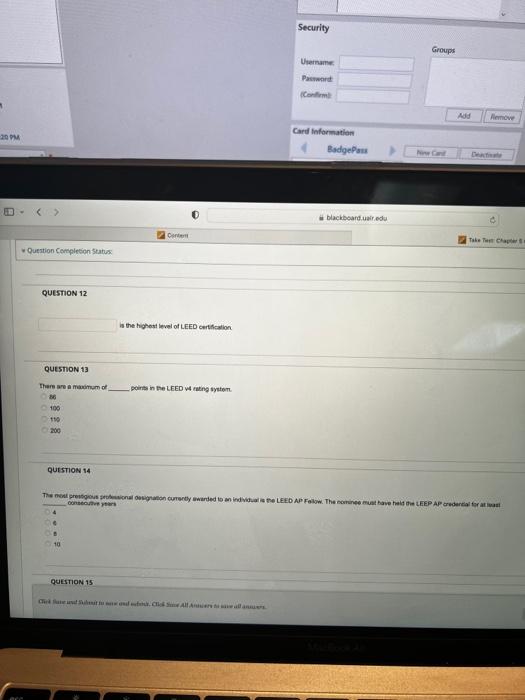 Solved thers are a mainum of peinss in the LEED vit rating | Chegg.com