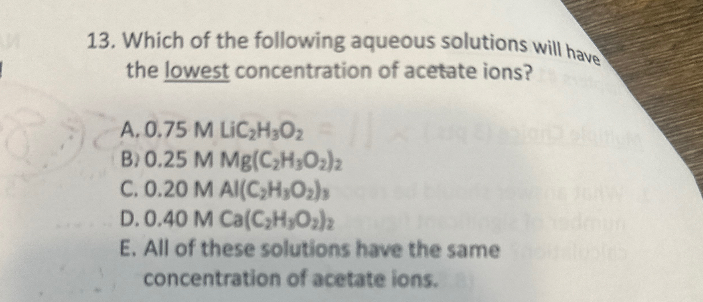 Solved Which of the following aqueous solutions will have | Chegg.com