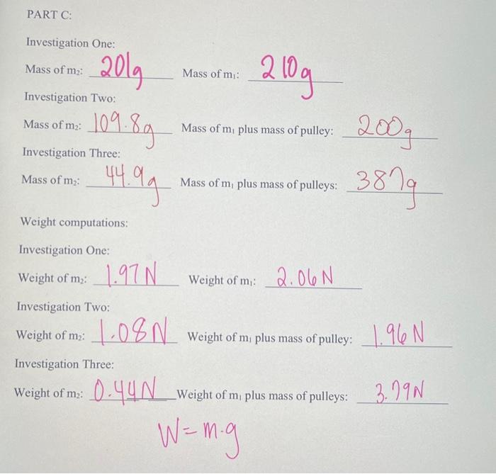 Solved Part C: Pulleys 19) 20) M₁ 1 M₂ 17) 18) Now, attach a | Chegg.com
