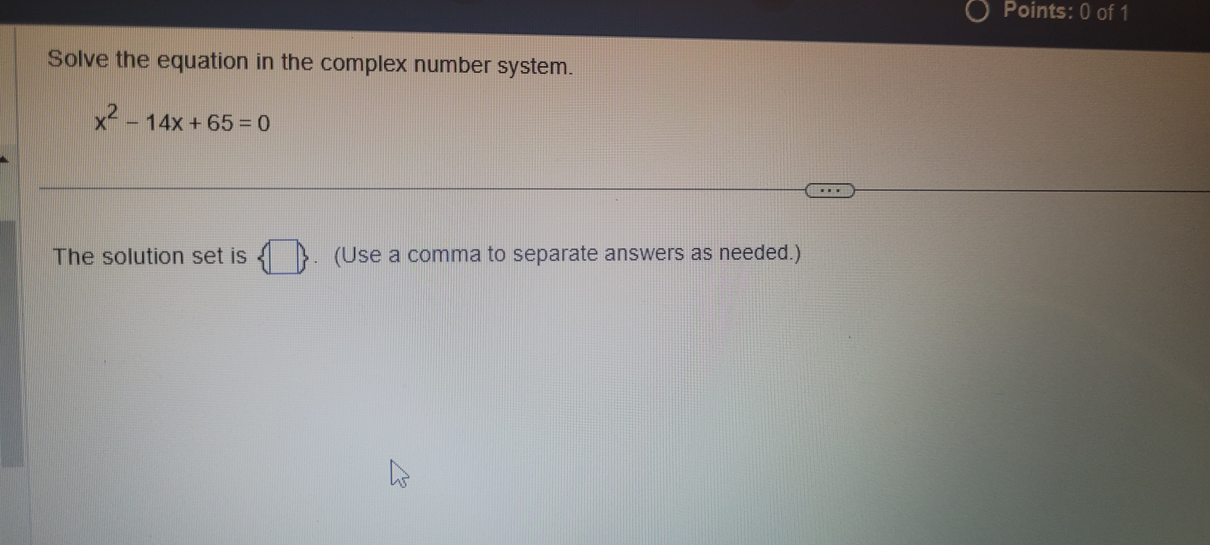 Solved Solve the equation in the complex number | Chegg.com