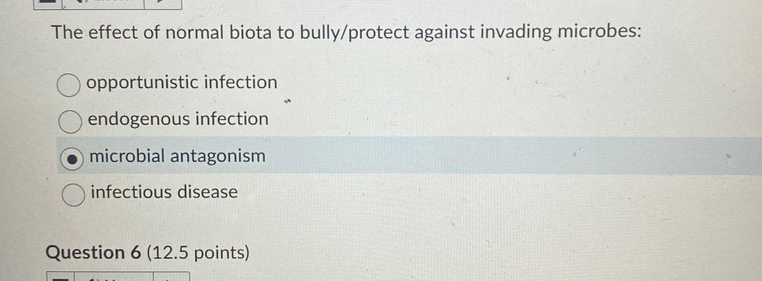 Solved The effect of normal biota to bully/protect against | Chegg.com