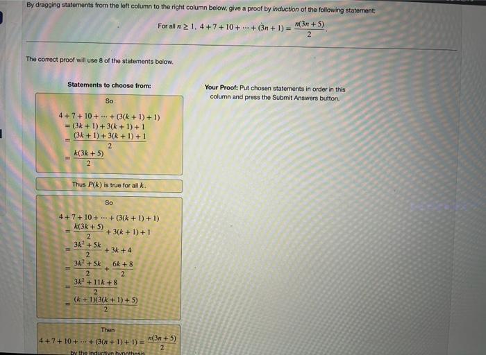 Solved Infuction proofs. Please look at both pictures since | Chegg.com