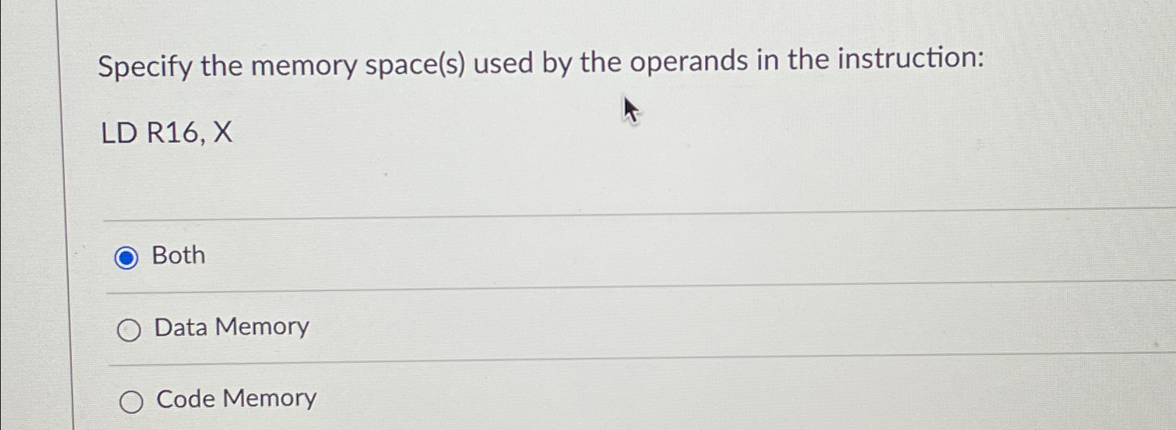 Solved Specify the memory space(s) ﻿used by the operands in | Chegg.com