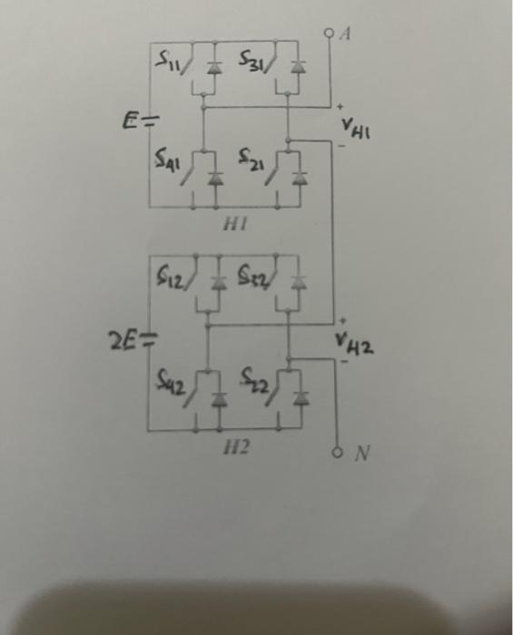 Solved in multi level conveter with cascade h bridge below, | Chegg.com