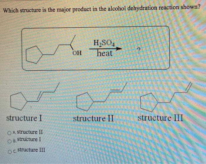 Solved which structure is the major product in the alcohol | Chegg.com