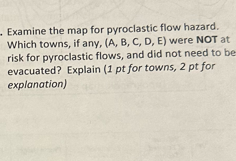 Solved Examine the map for pyroclastic flow hazard. Which | Chegg.com