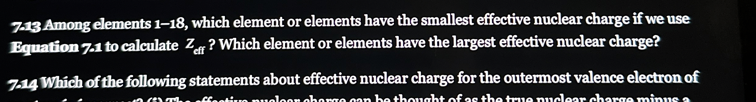 Solved 713Among elements 1-18, ﻿which element or elements | Chegg.com