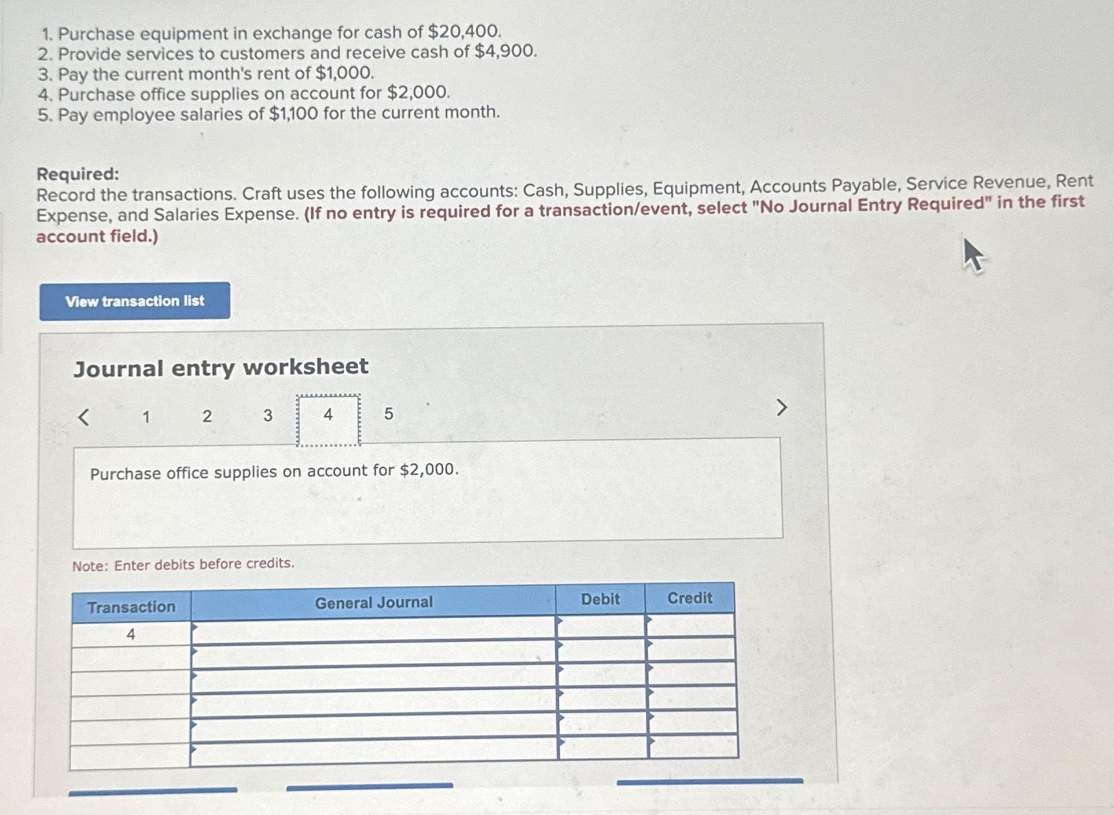 Solved Purchase equipment in exchange for cash of | Chegg.com