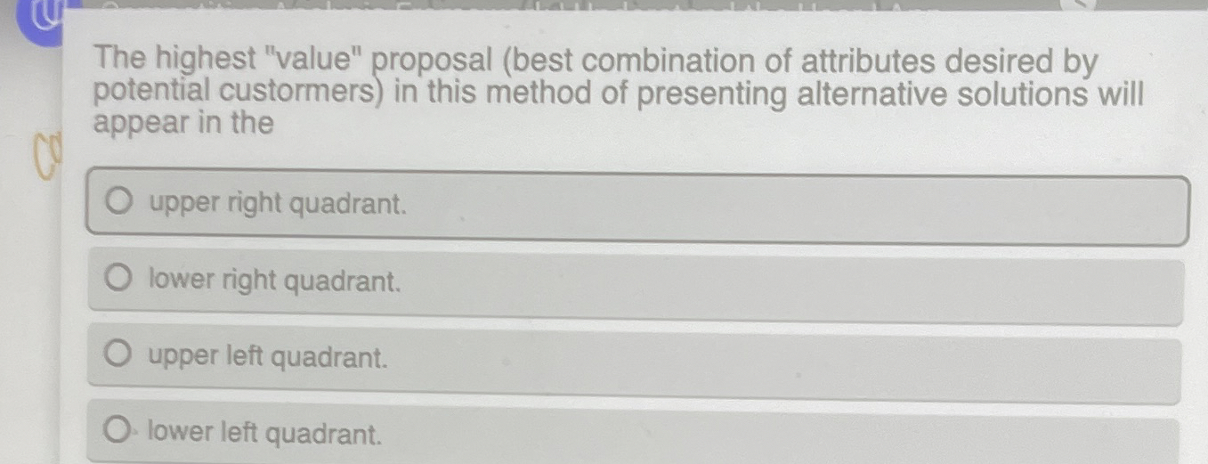 Solved The highest "value" proposal (best combination of | Chegg.com