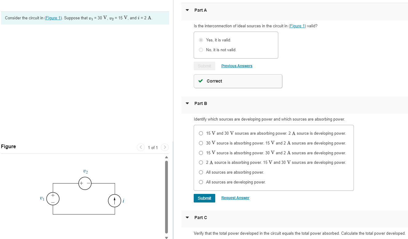 Solved Part CVerify that the total power developed in the | Chegg.com