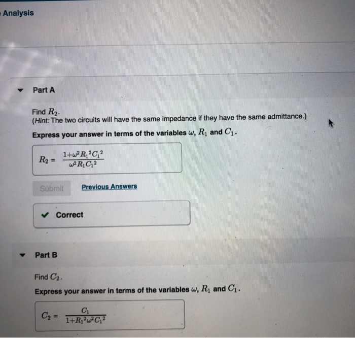 Solved Problem 9.21 At a given frequency w, the circuits in | Chegg.com
