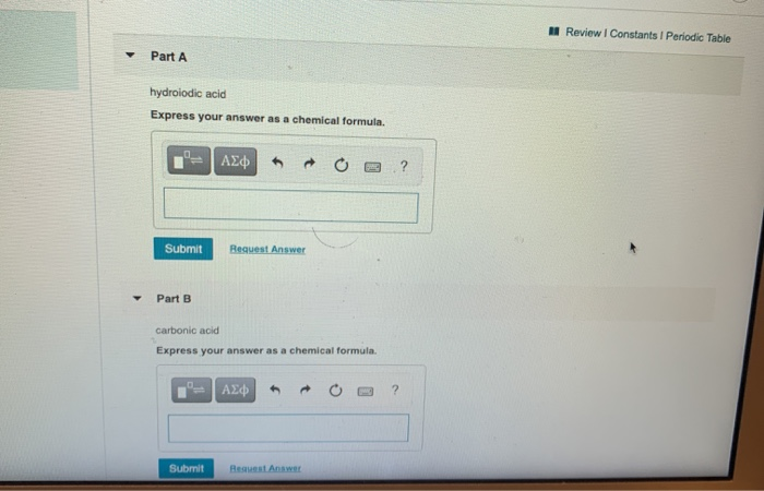 Solved Review | Constants Periodic Table Part A hydrolodic | Chegg.com