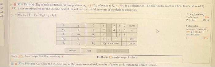 Solved Jikg.c)2850% Pari (a) The sample of material is | Chegg.com